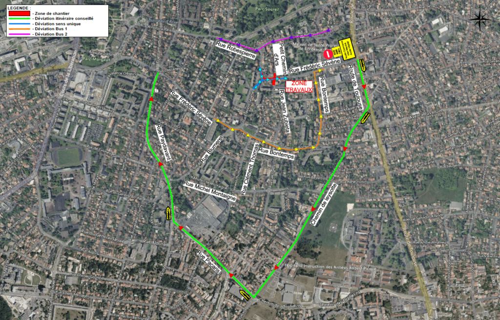 Travaux rue Frédéric Sevene - Ville de Talence