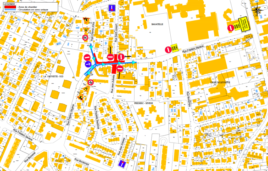 Travaux rue Frédéric Sevene - Ville de Talence